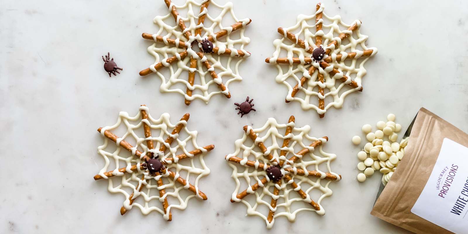 Pretzel Spiderweb - A Fun, No Bake Halloween Treat - Healthy Holme