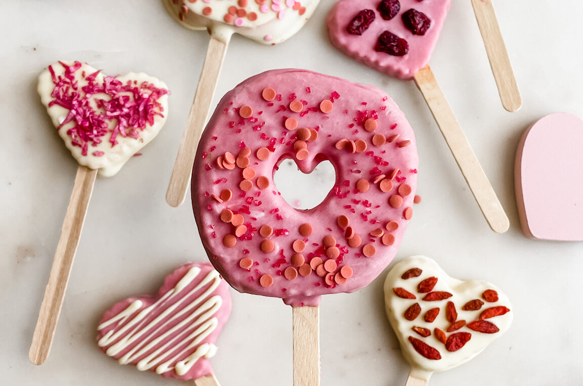 Heart Chocolate Apple Pops - Healthy Holme