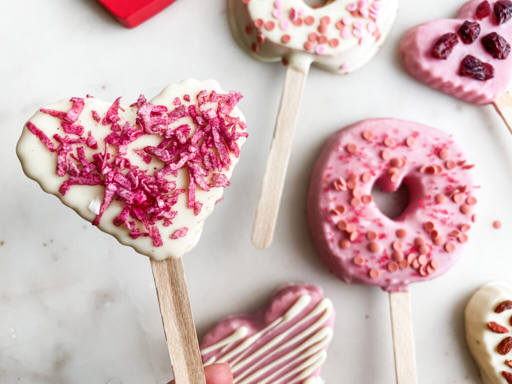 Heart Chocolate Apple Pops - Healthy Holme