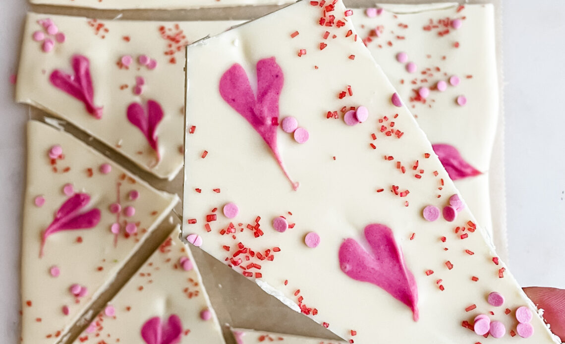 2 Ingredient Valentine's Day Bark - Healthy Holme