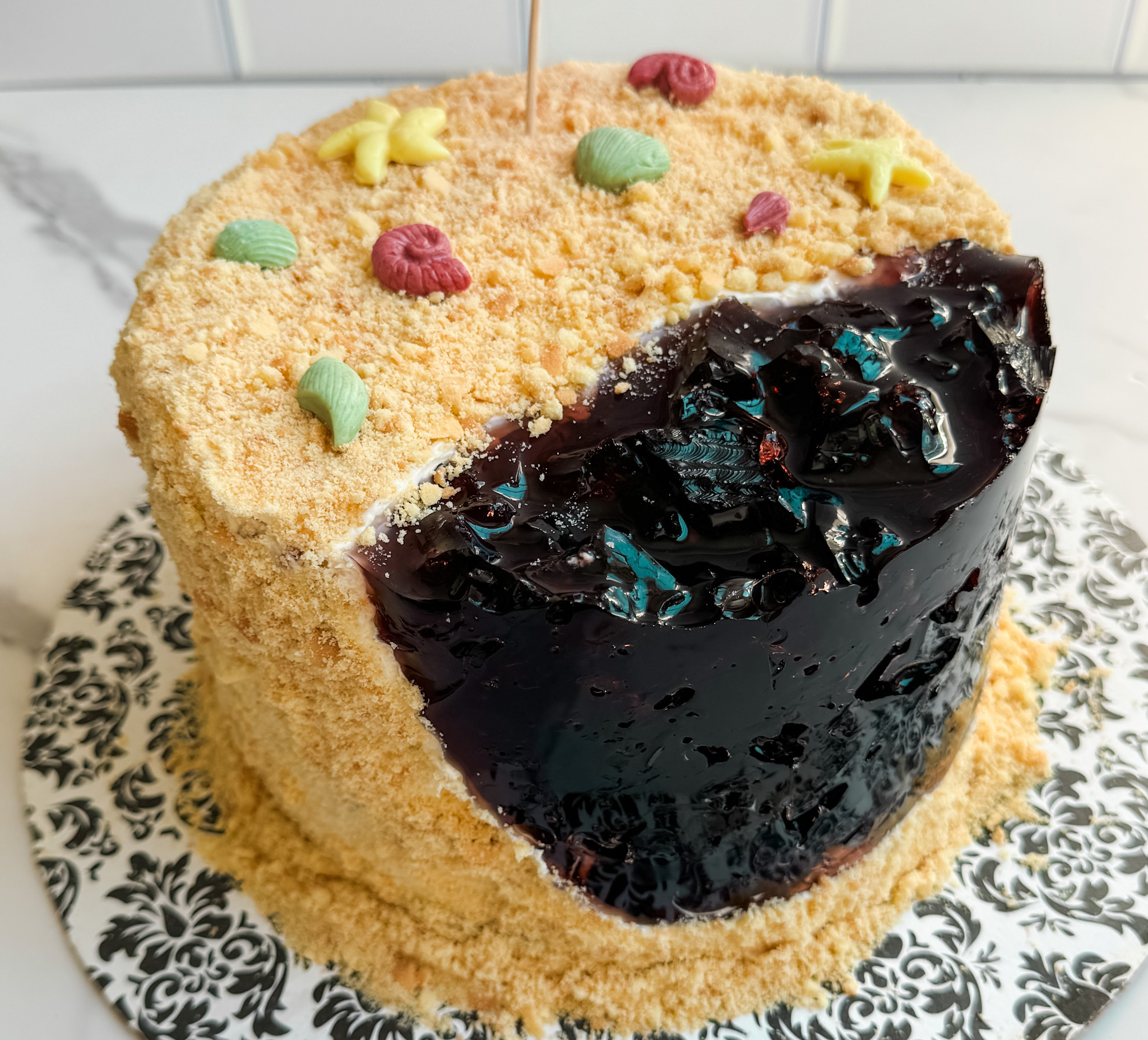 Beach Cake with Jello Water - Healthy Holme
