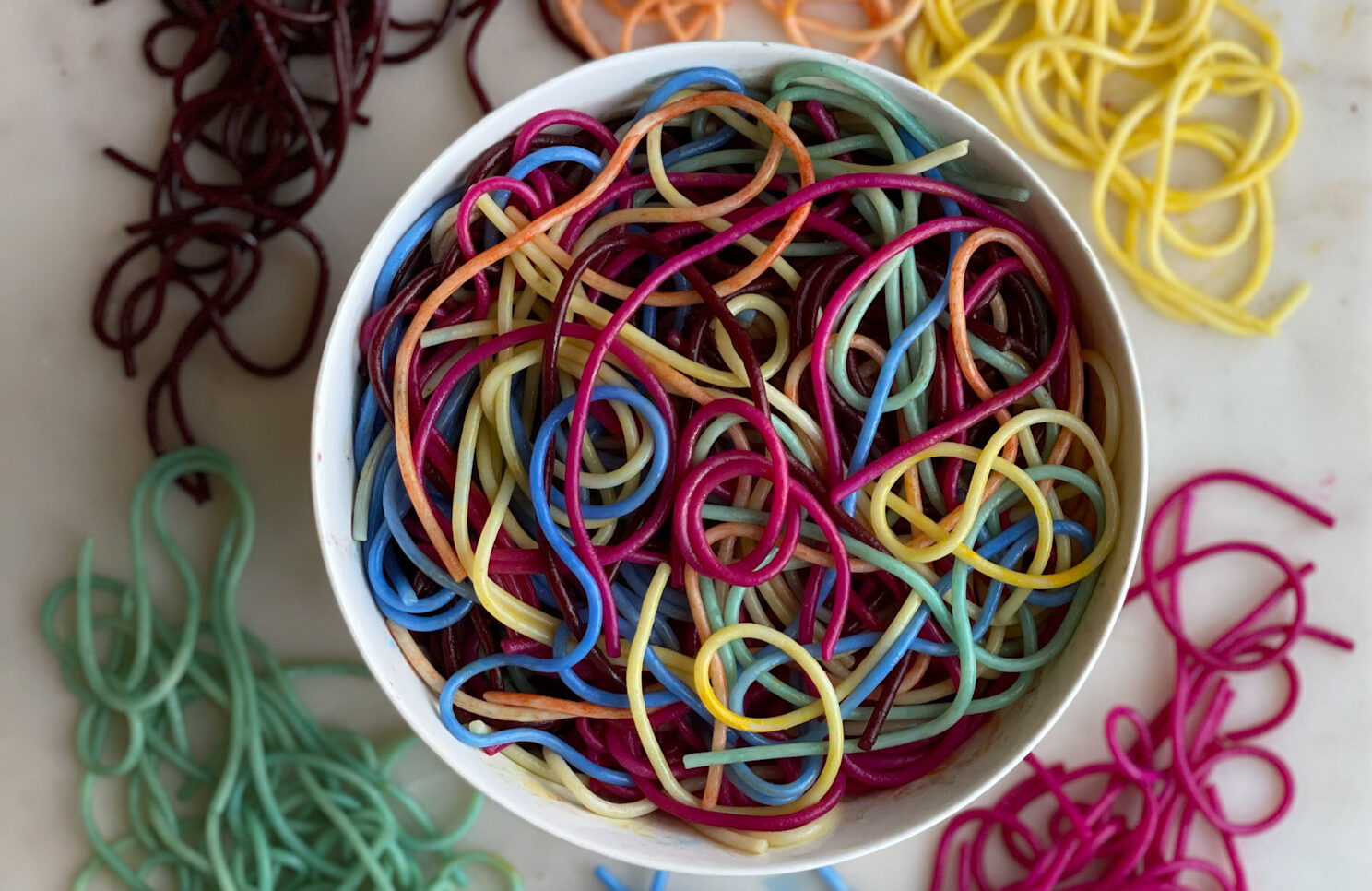 How to Make Vibrant & Naturally Dyed Rainbow Pasta - Healthy Holme